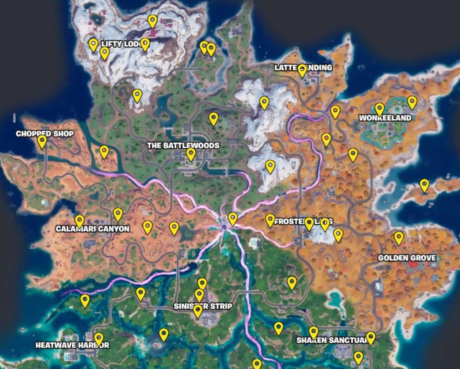 Mapa de Tejos de Sprite em Fortnite: Onde Encontrar e Como Aproveitar